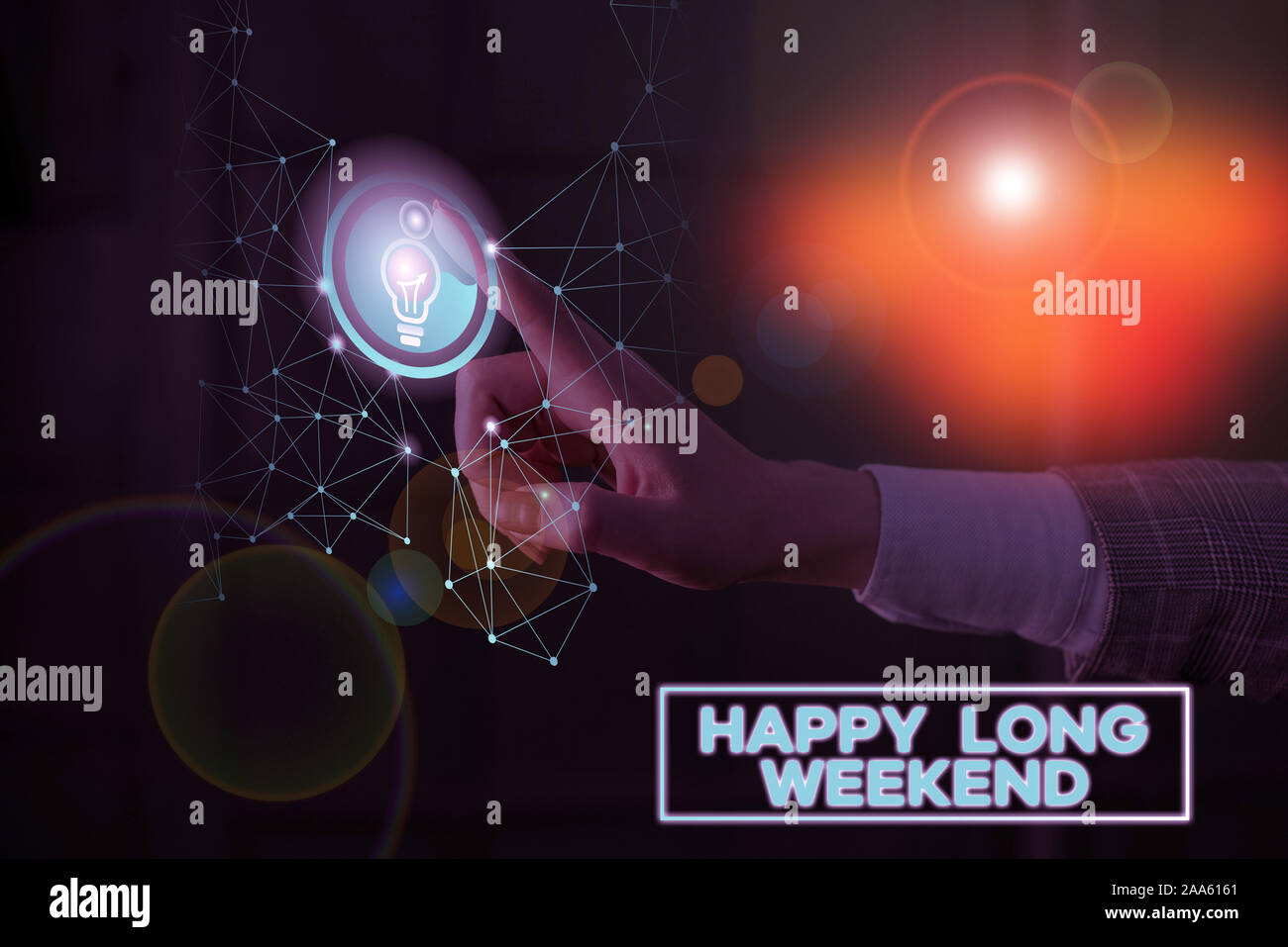 Text sign showing Happy Long Weekend. Business photo text wishing ...