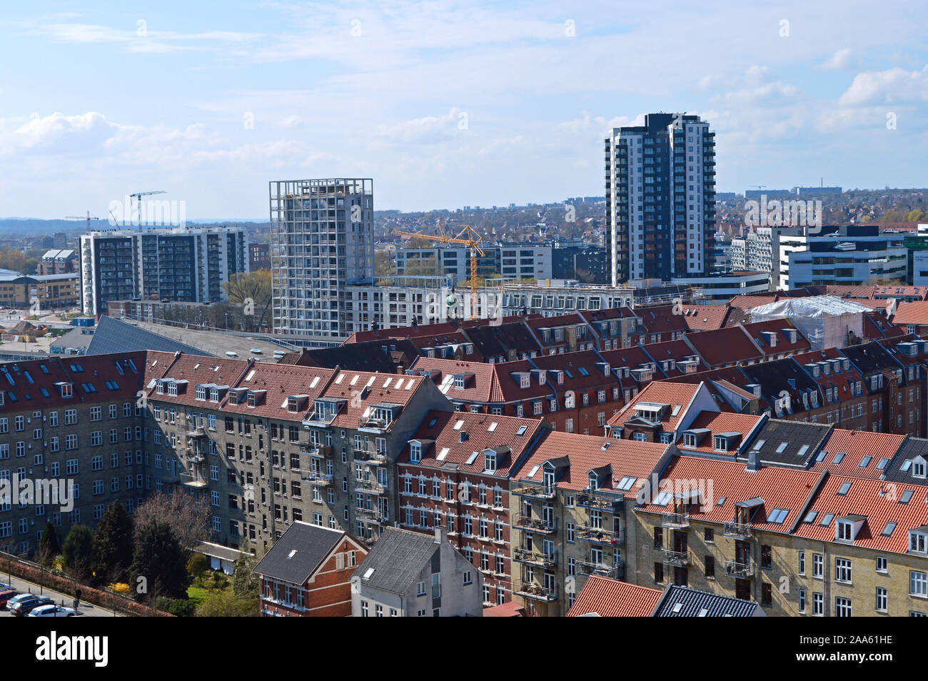Panoramic view over Aarhus under summer in Denmark Stock Photo - Alamy