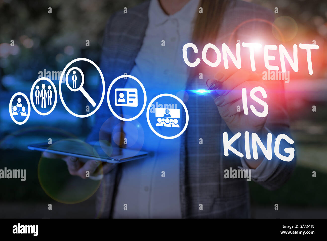 Conceptual hand writing showing Content Is King. Concept meaning ...