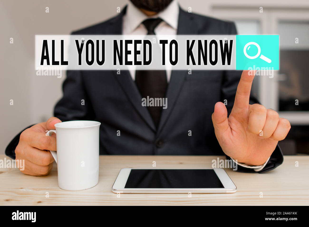 Text sign showing All You Need To Know. Business photo showcasing Tell ...