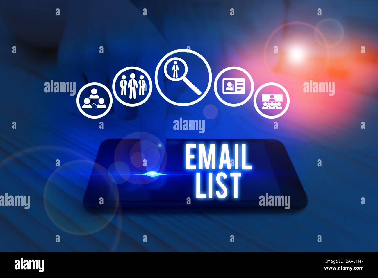 Writing note showing Email List. Business concept for widespread ...