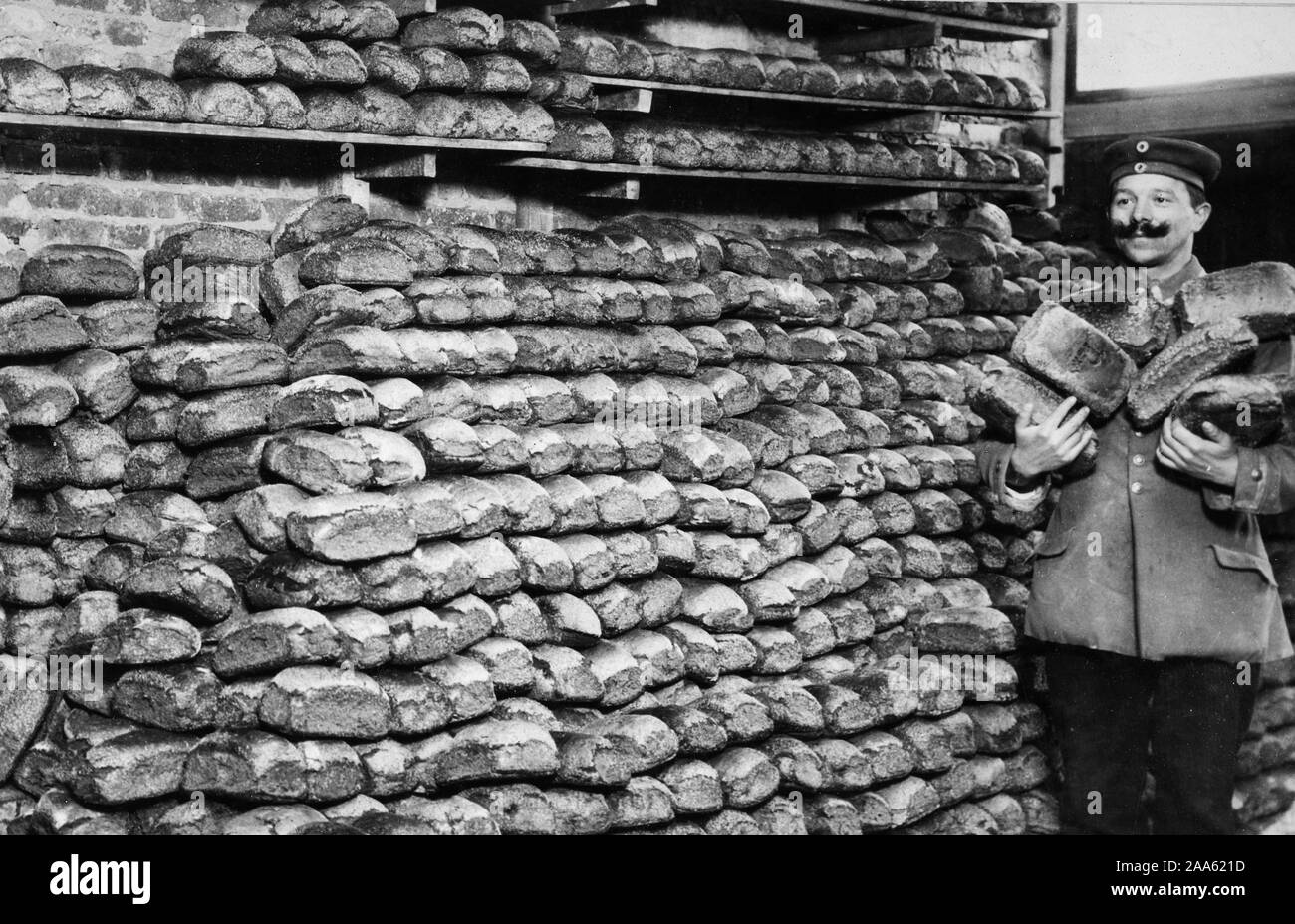 German propaganda activities. A load of bread just coming from the ...