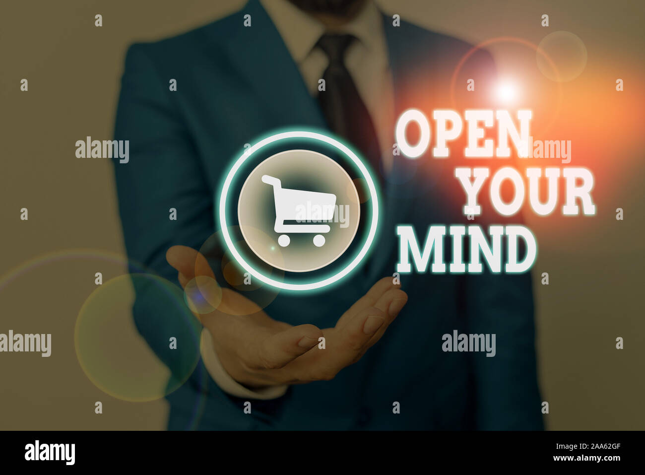 Conceptual hand writing showing Open Your Mind. Concept meaning Be ...