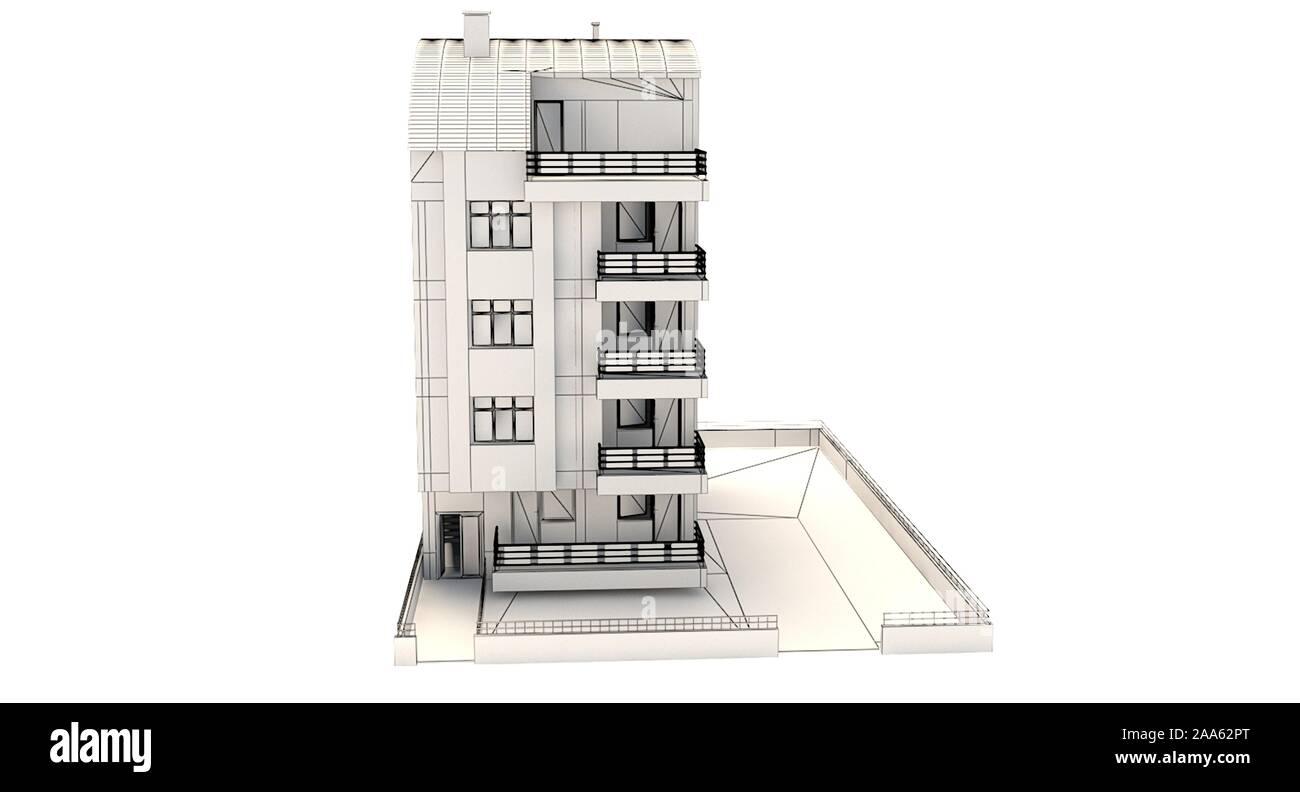 Architectural perspective old building Cut Out Stock Images & Pictures ...