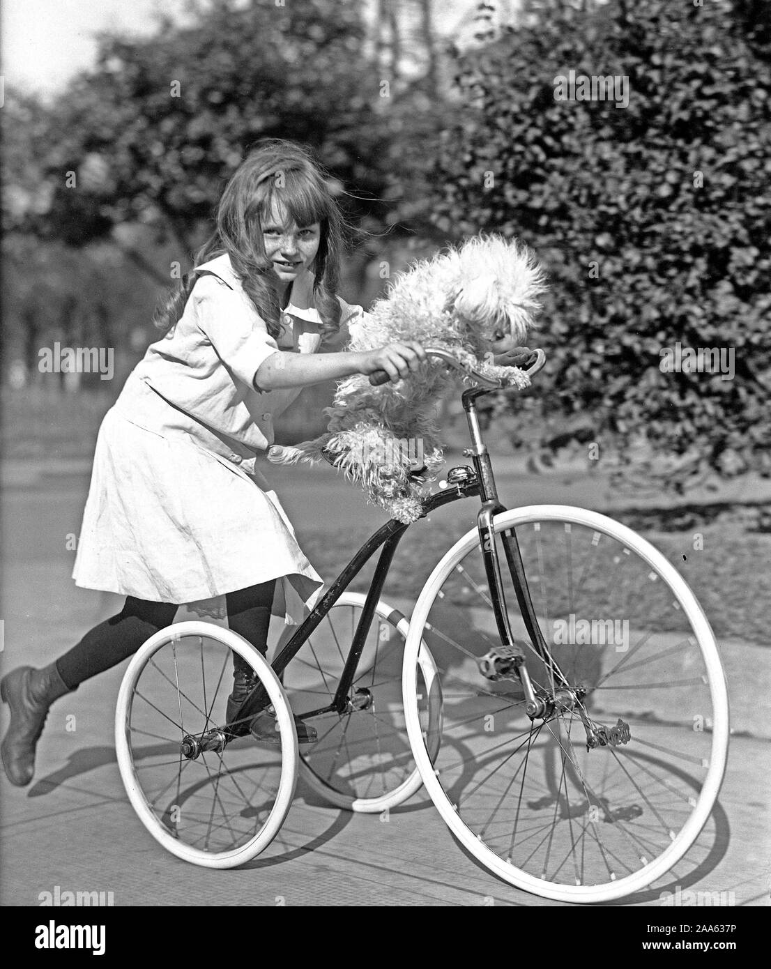 Helen Marye, daughter of ambassador to Russia George Marye, riding a ...
