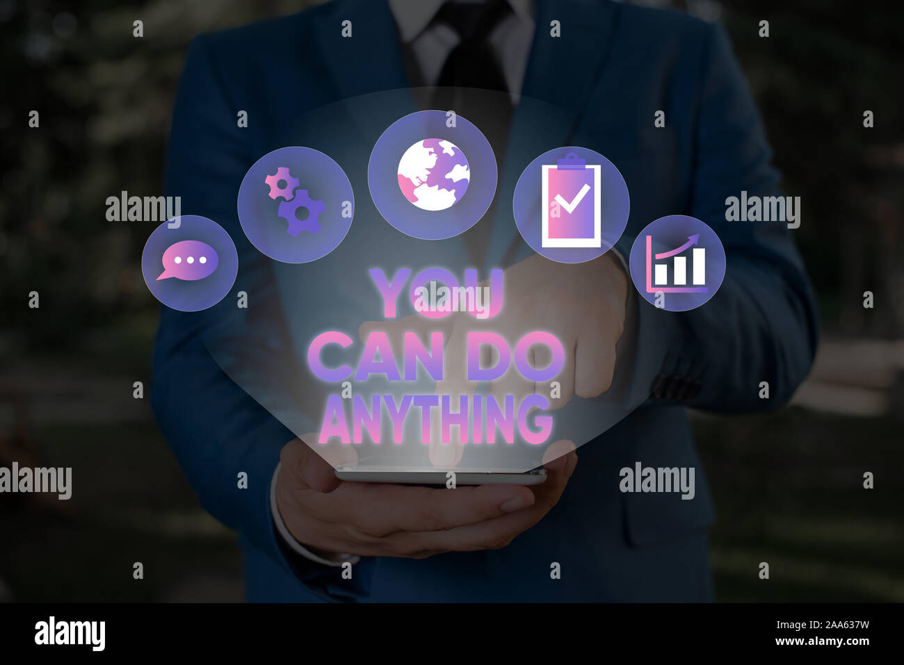 Conceptual hand writing showing You Can Do Anything. Concept meaning ...