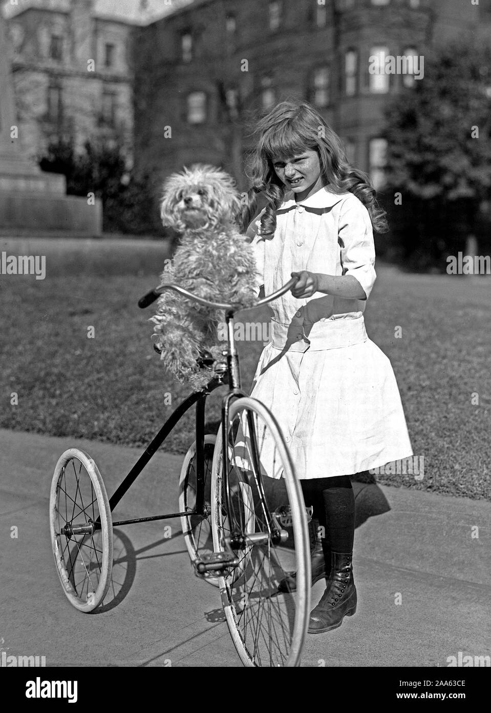 Helen Marye, daughter of ambassador to Russia George Marye, riding a ...