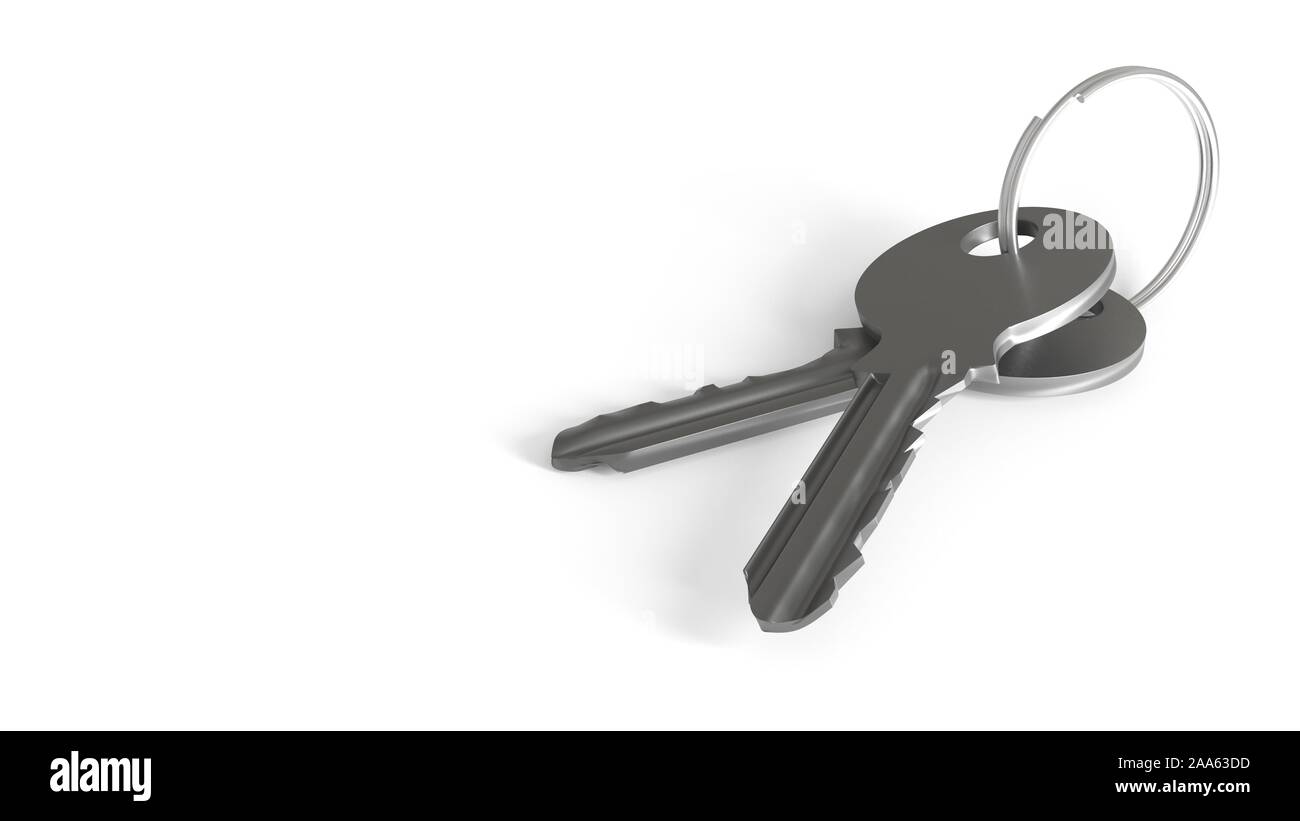 Key object on a white background, 3d render Stock Photo - Alamy