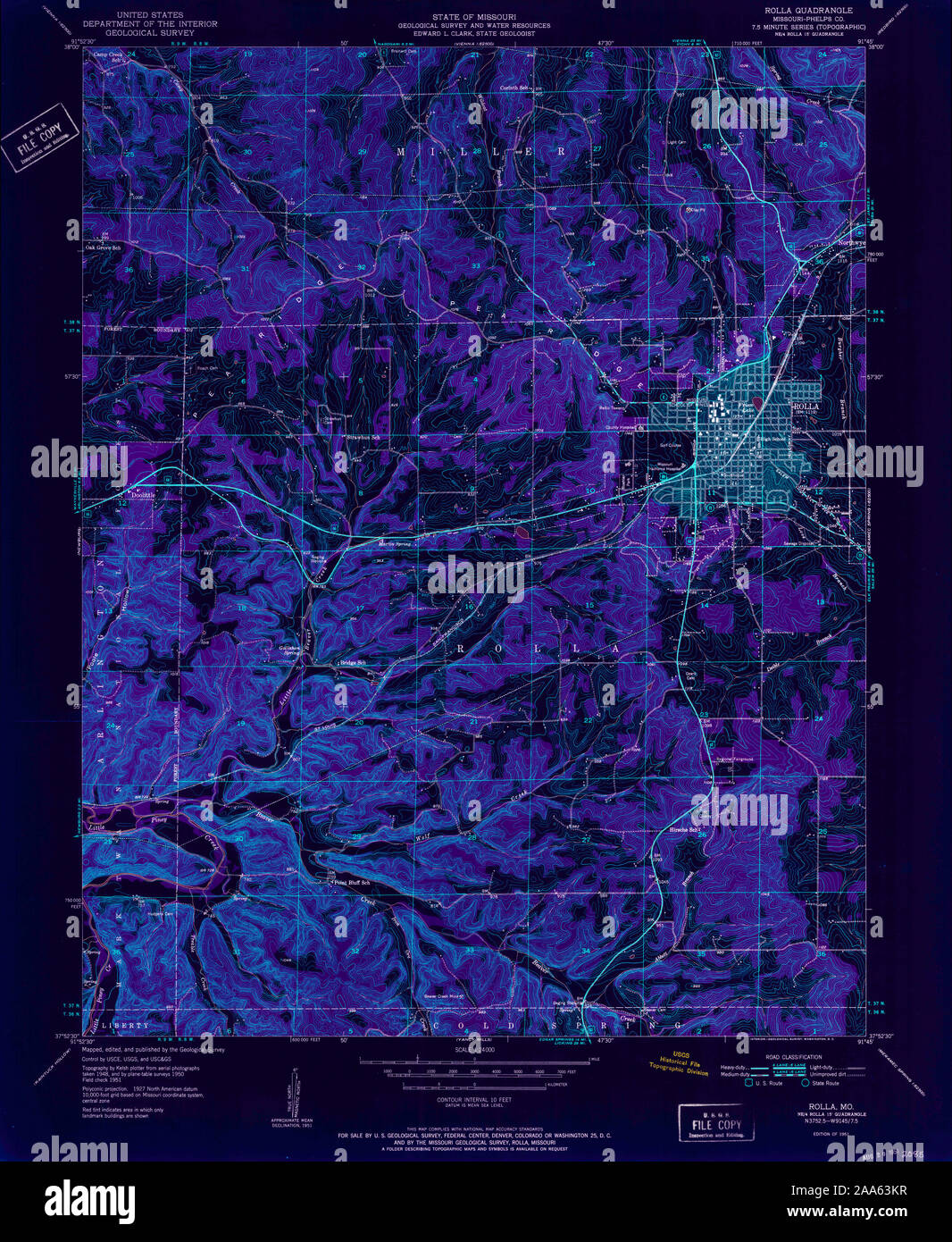 Map of rolla missouri hi-res stock photography and images - Alamy