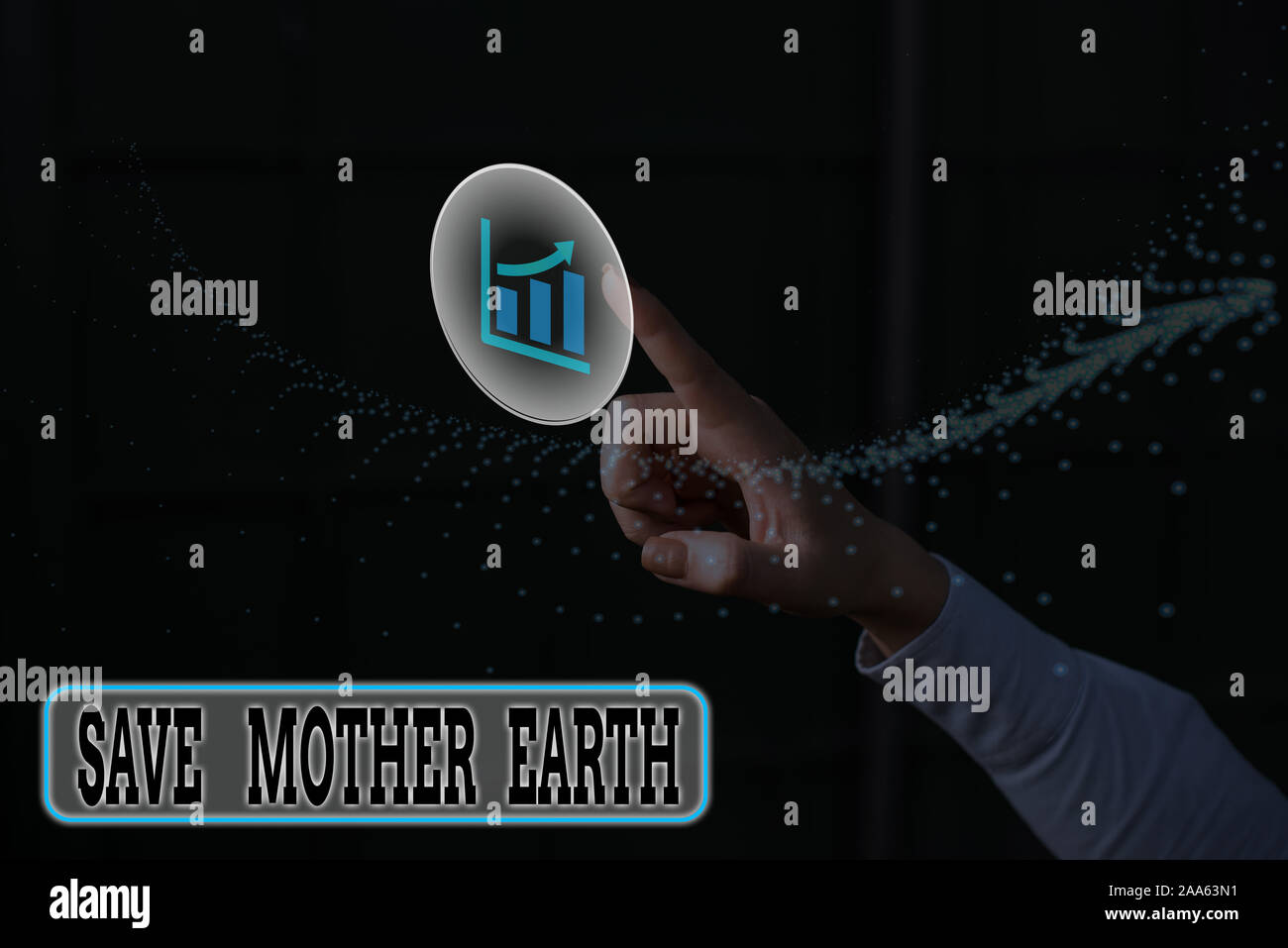 Text sign showing Save Mother Earth. Business photo text doing small ...