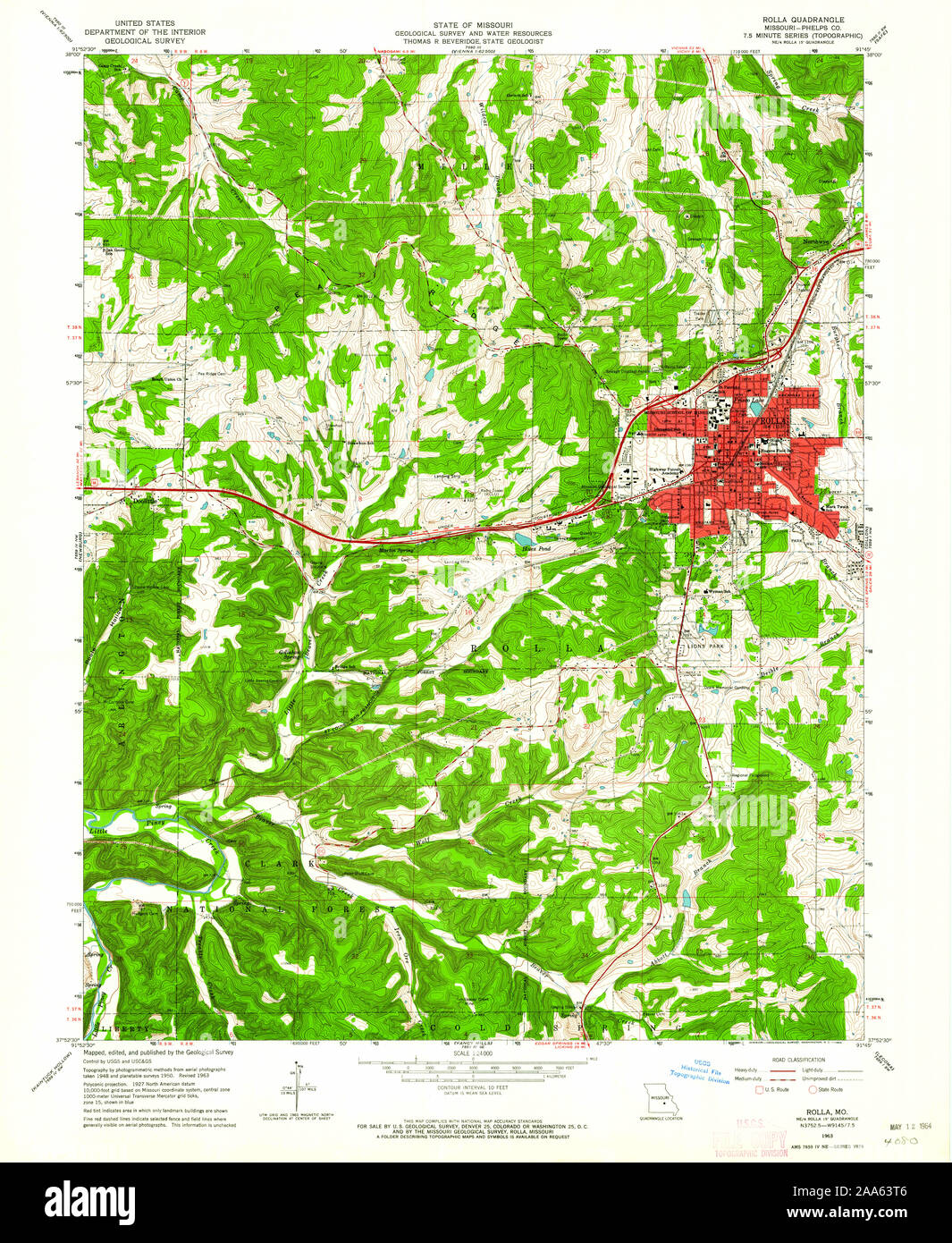 Map of rolla hi-res stock photography and images - Alamy