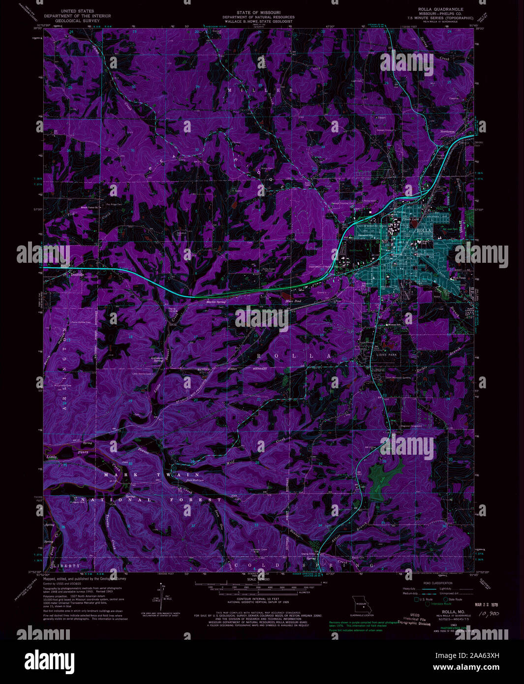 Map of rolla missouri hi-res stock photography and images - Alamy