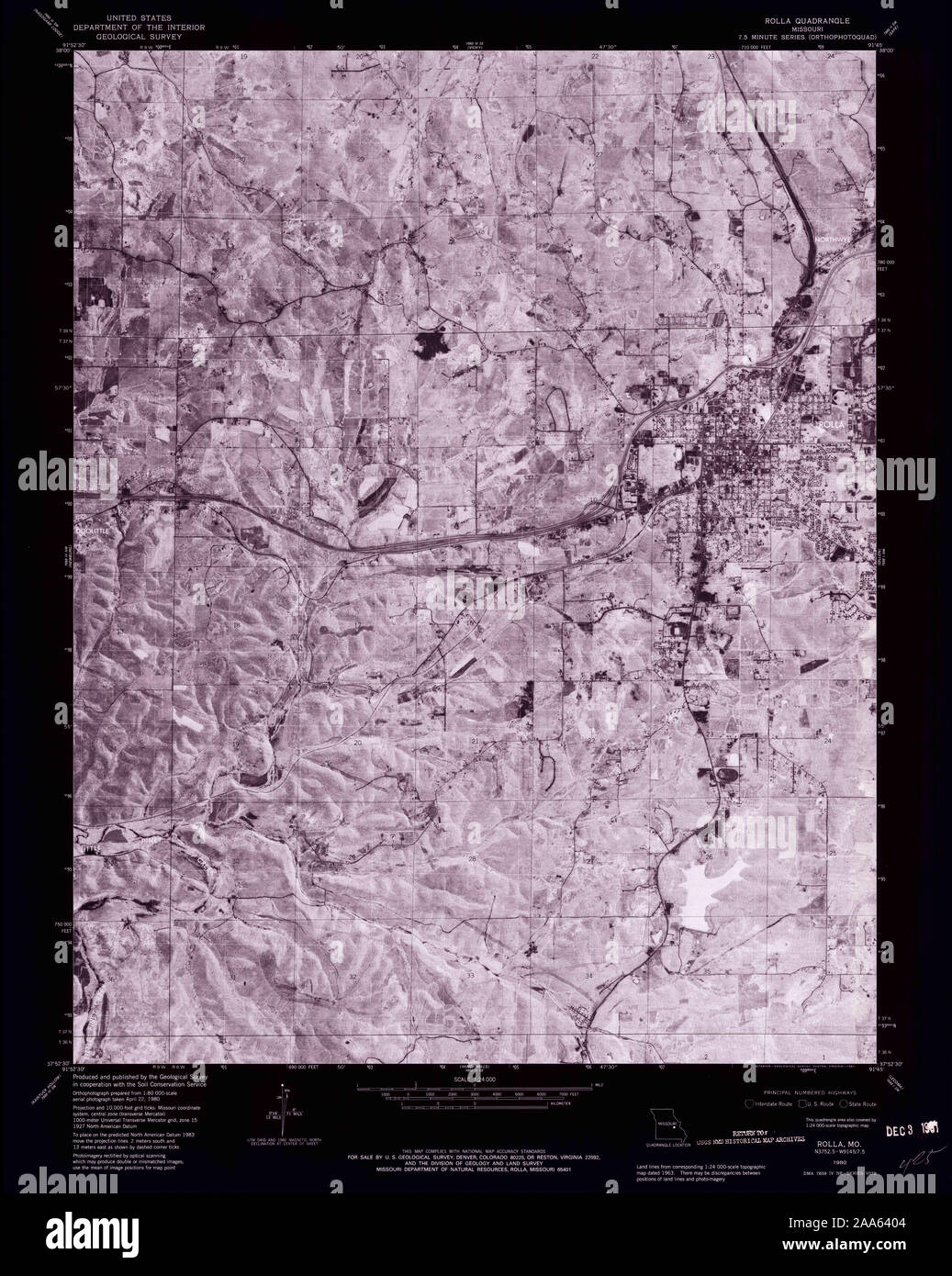 Map of rolla missouri hi-res stock photography and images - Alamy