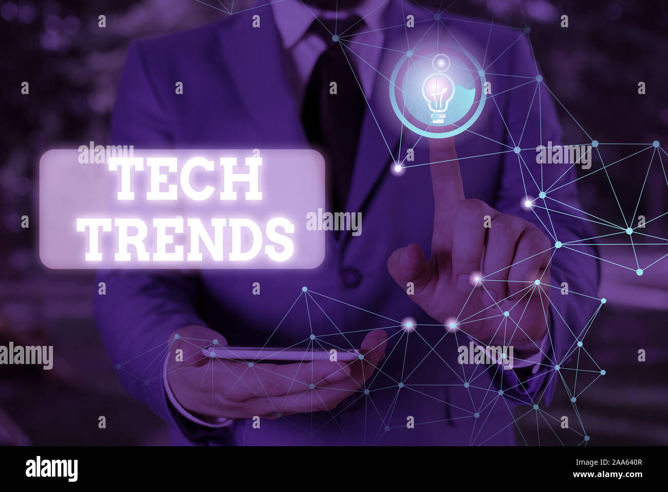 Text sign showing Tech Trends. Business photo text technology that is ...