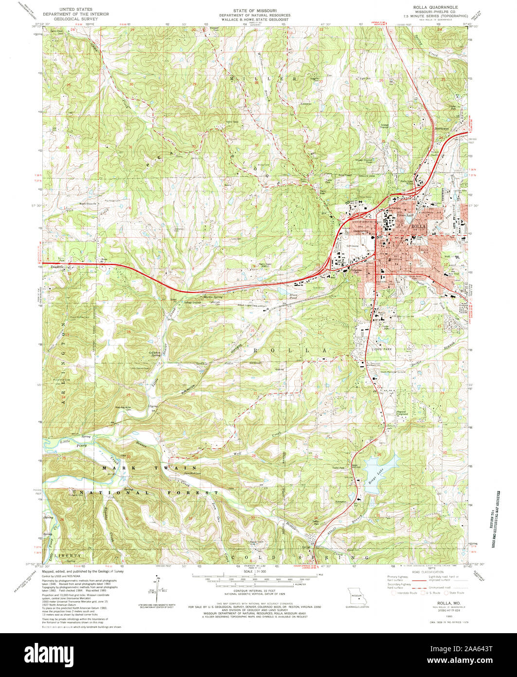 Map of rolla hi-res stock photography and images - Alamy