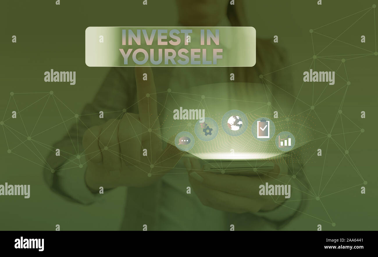 Word writing text Invest In Yourself. Business photo showcasing Improve ...