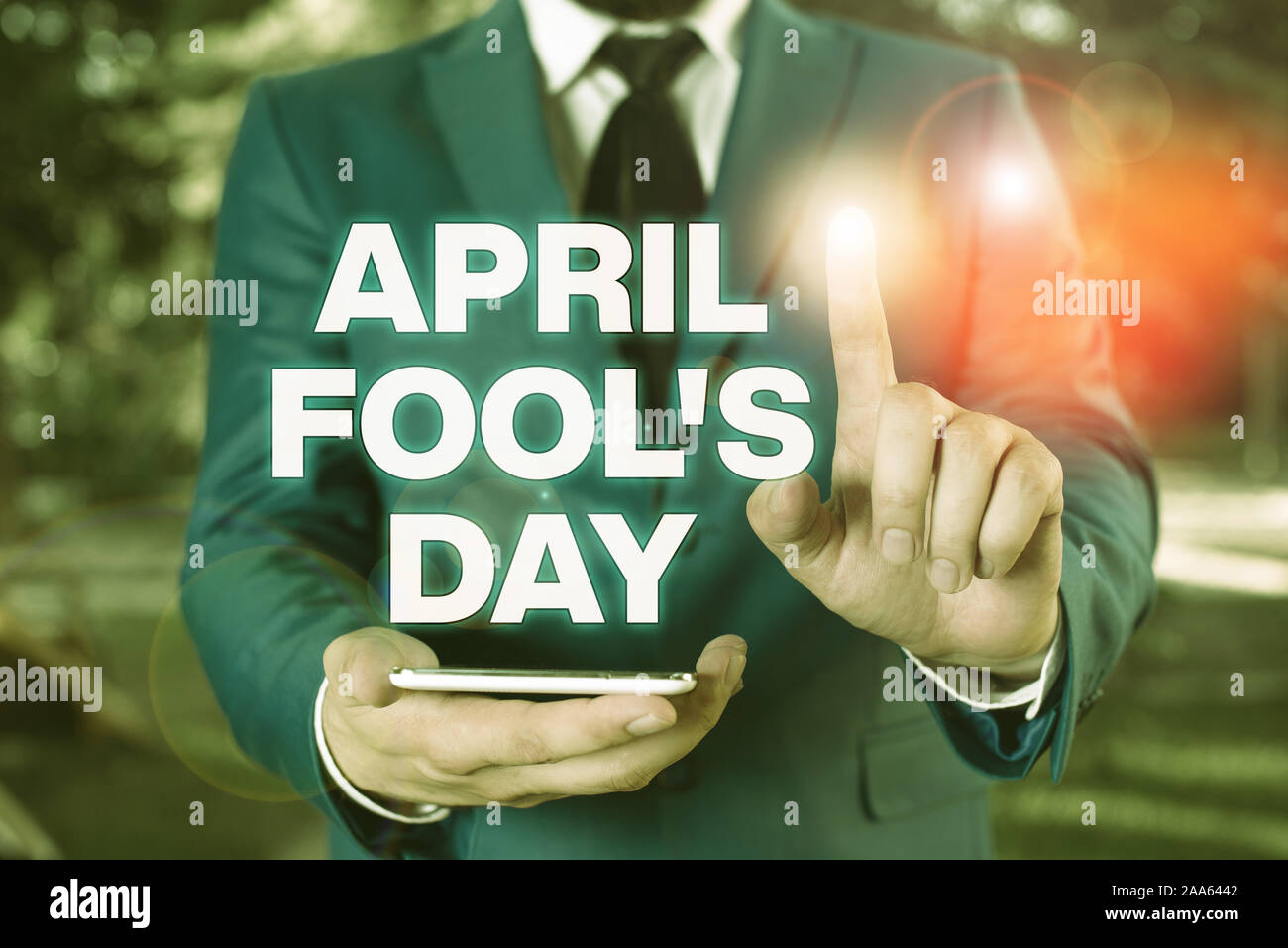 Conceptual hand writing showing April Fool S Day. Concept meaning ...
