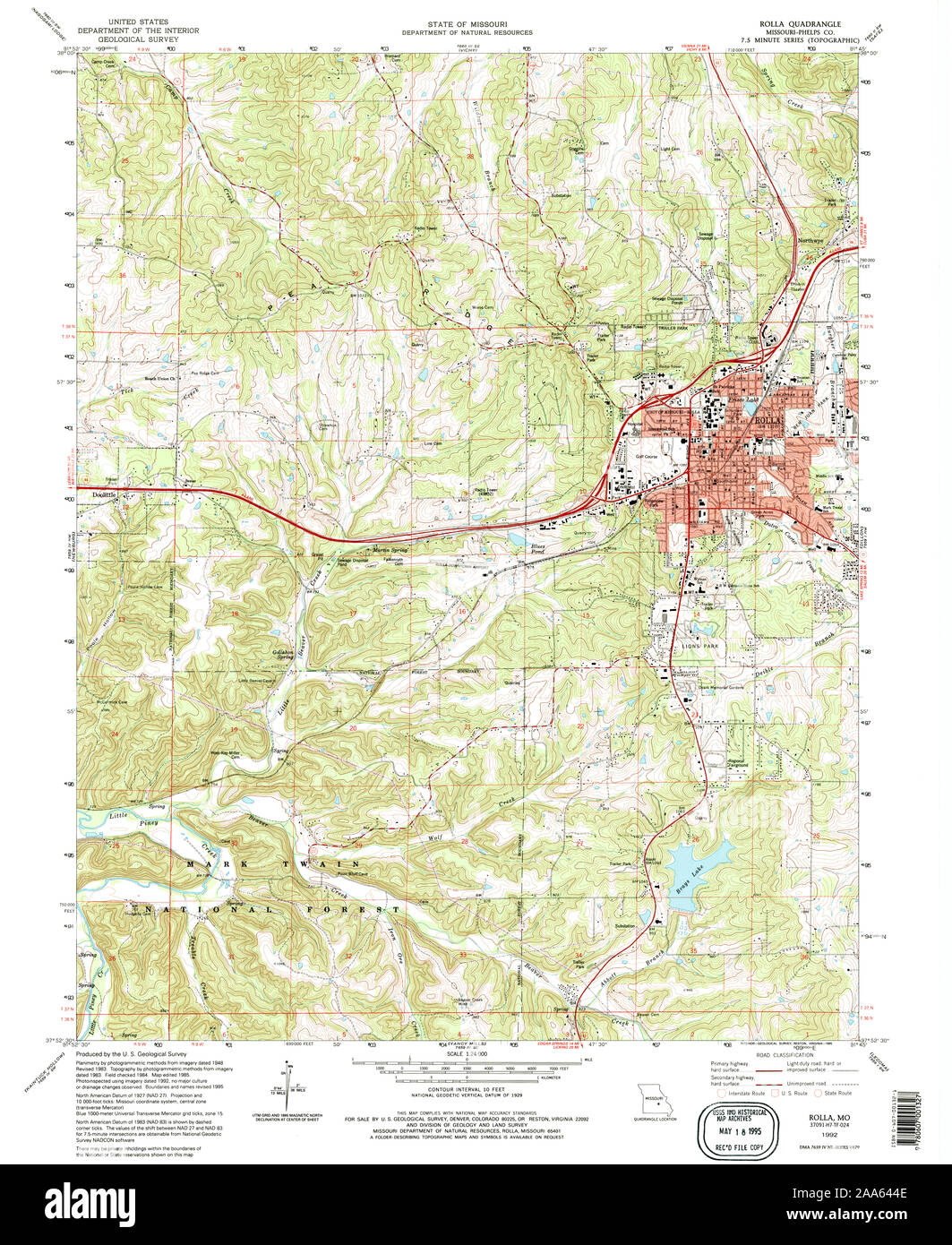 Map of rolla hi-res stock photography and images - Alamy