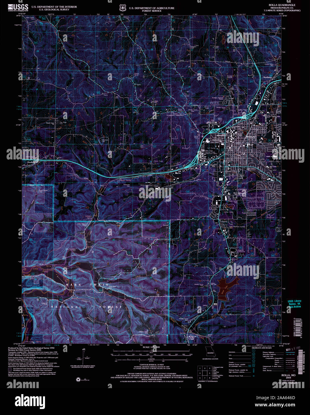 Map of rolla missouri hi-res stock photography and images - Alamy