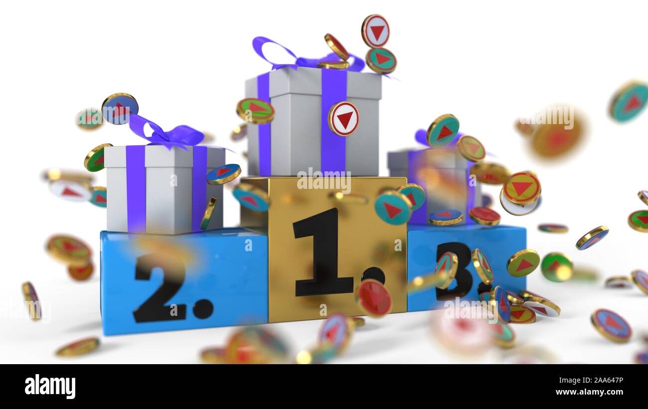 The background video awards, 3d render Stock Photo - Alamy