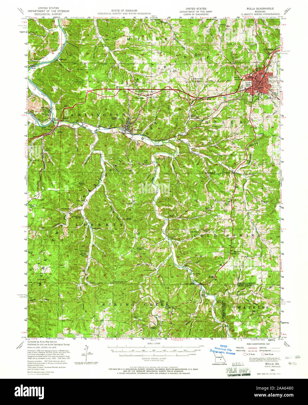 Map of rolla hi-res stock photography and images - Alamy