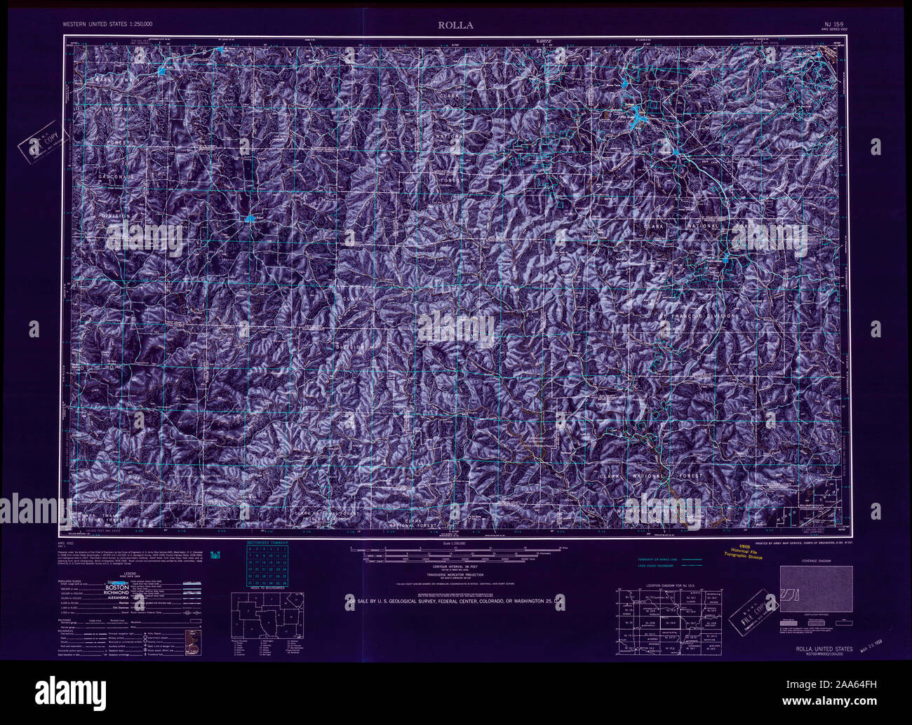 Map of rolla missouri hi-res stock photography and images - Alamy