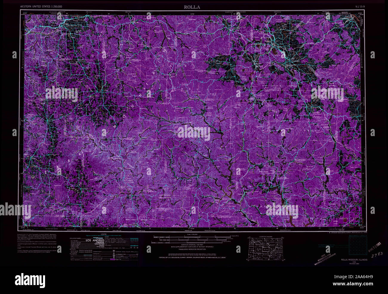 Map of rolla missouri hi-res stock photography and images - Alamy