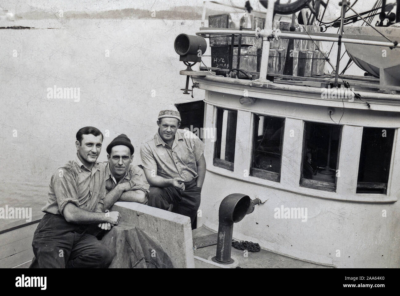 1940s fishing boat crew hi-res stock photography and images - Alamy