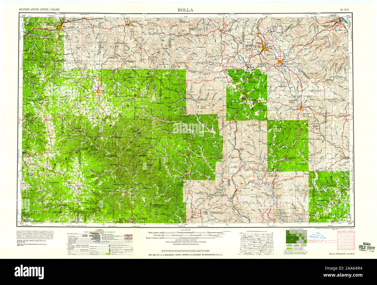 Map of rolla missouri hi-res stock photography and images - Alamy