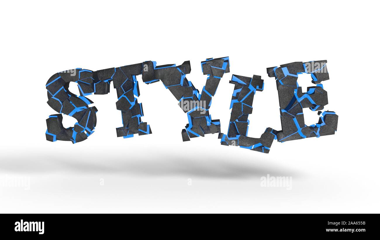 STYLE fragmented writing background, 3d render Stock Photo - Alamy