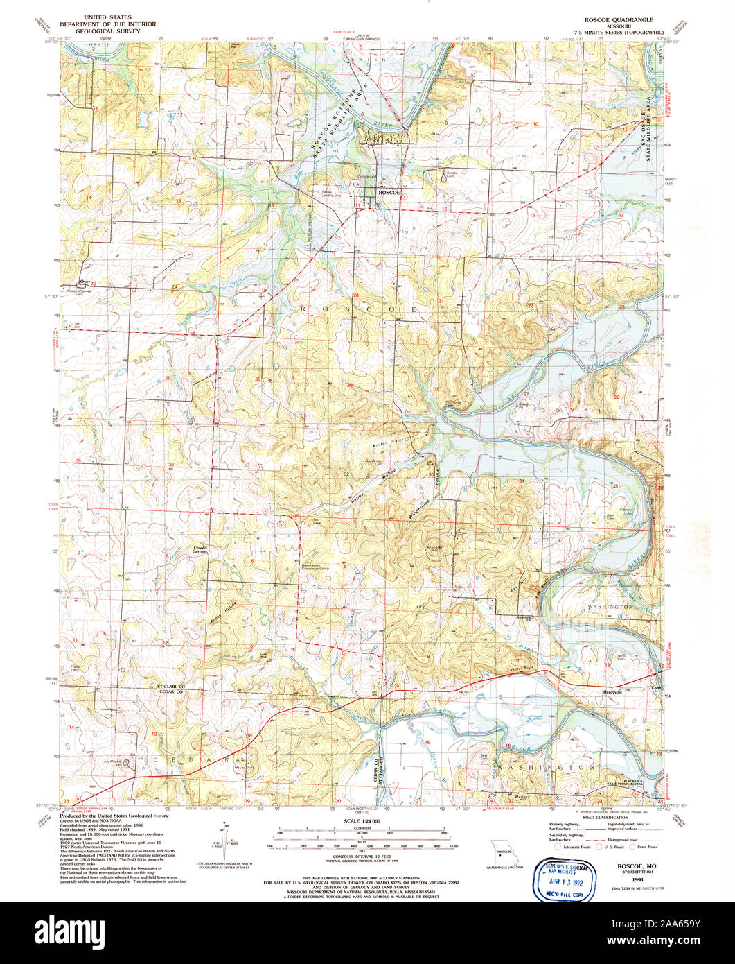 Map of roscoe Cut Out Stock Images & Pictures - Alamy