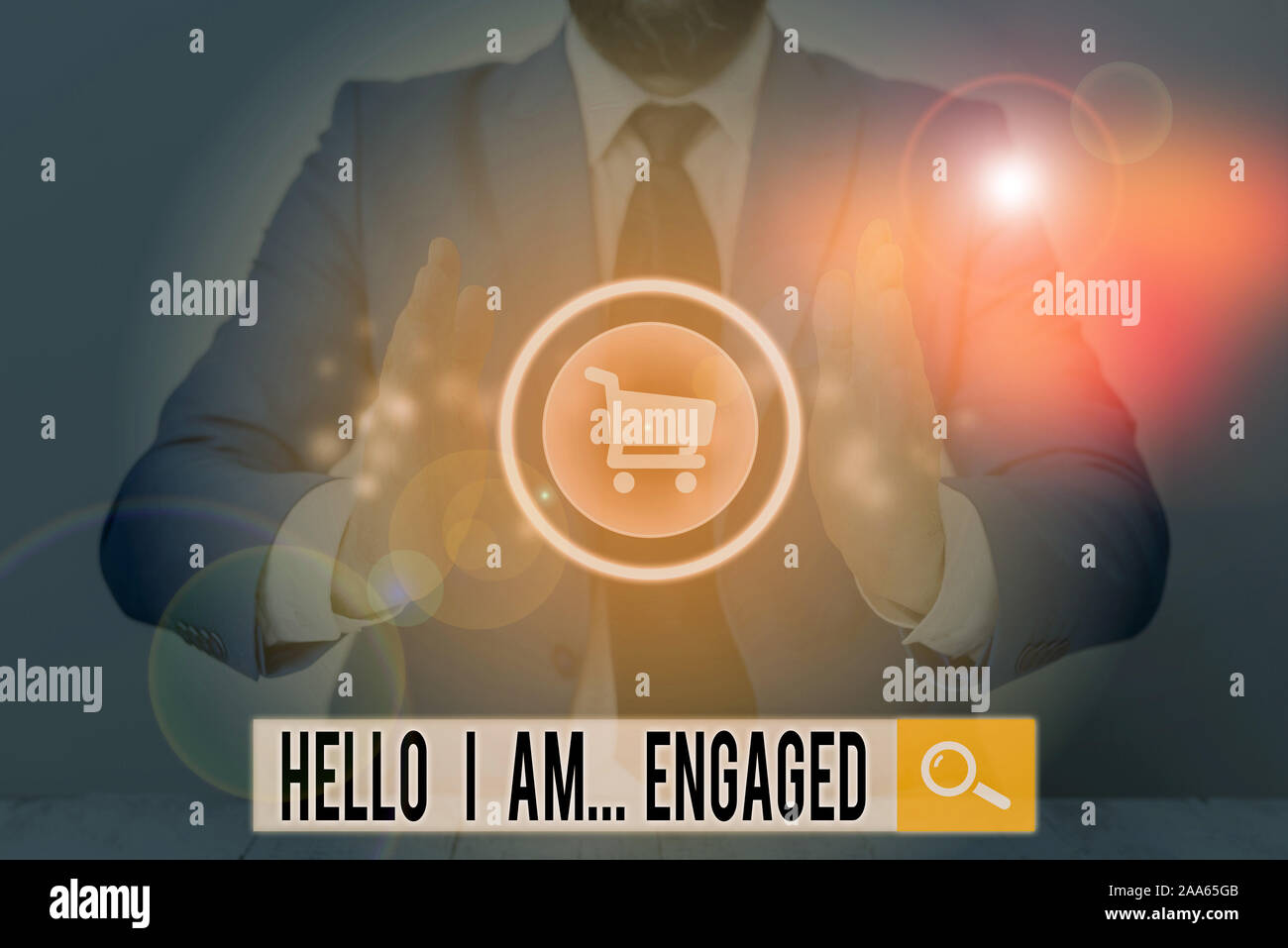 Writing note showing Hello I Am Engaged. Business concept for He gave ...