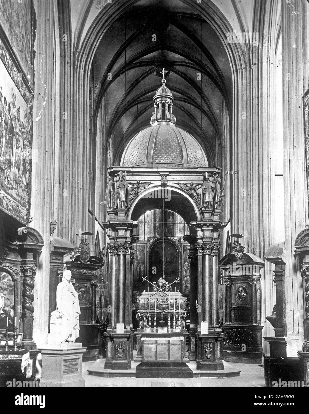 Interior of Chapel of St. Stanislawa Krakow Poland ca. 1910-1920 Stock ...