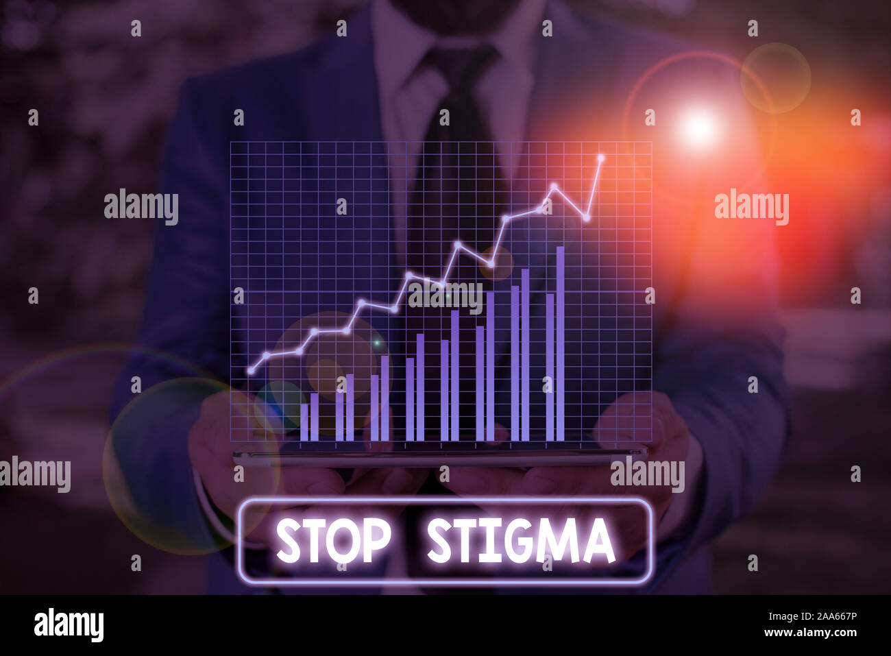 Conceptual hand writing showing Stop Stigma. Concept meaning end the ...