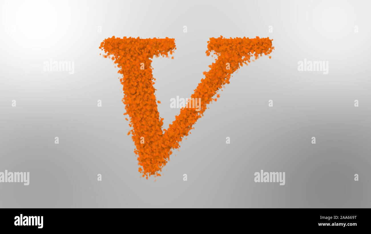 CLoud effect alphabets, letter V Stock Photo - Alamy