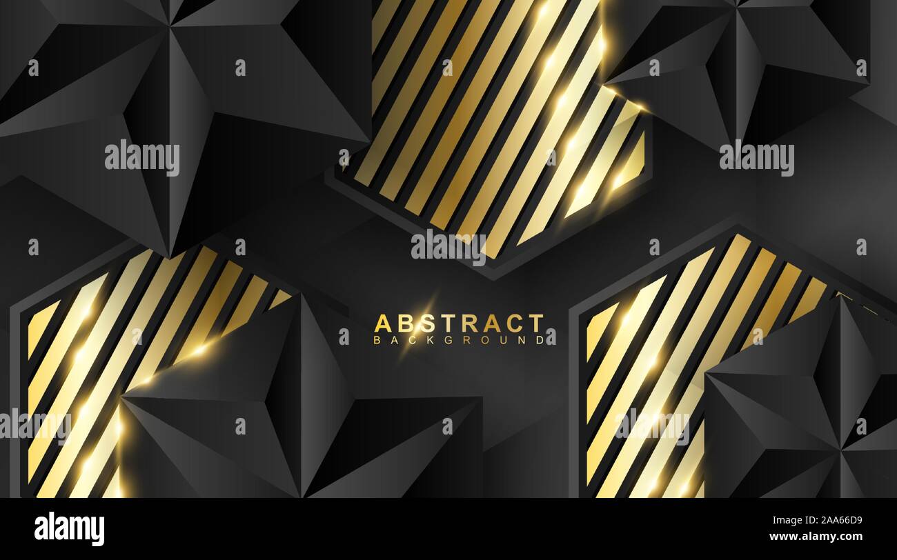 Abstract geometric background. 3D vector illustration. Triangle or ...