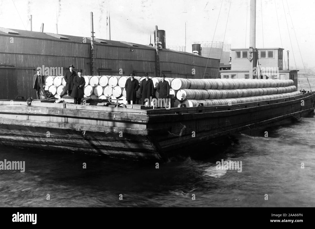 Industries of War - Gasoline - BARGE LOADED WITH GOVERNMENT steel ...