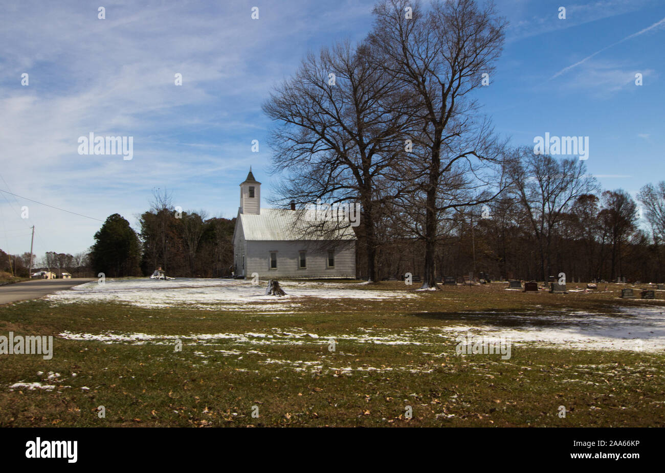 Rural Church and Cemetery, Indiana Stock Photo - Alamy