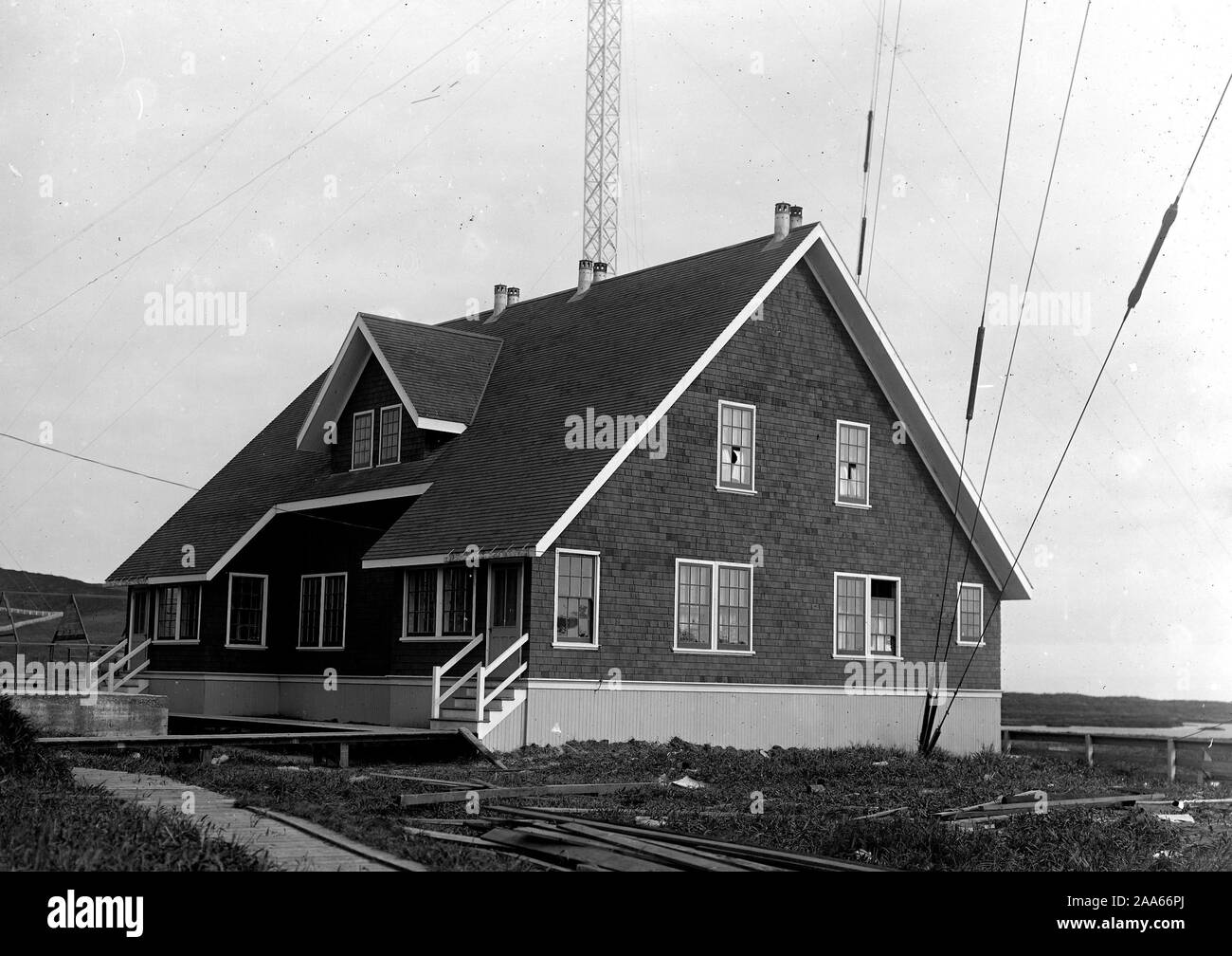 New Cottage at Radio Station Stock Photo - Alamy