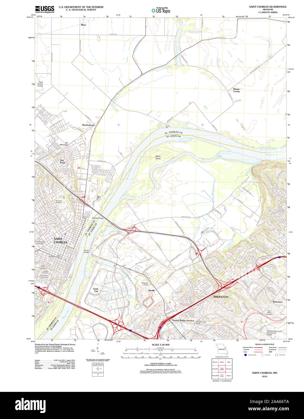 Saint charles missouri map hi-res stock photography and images - Alamy