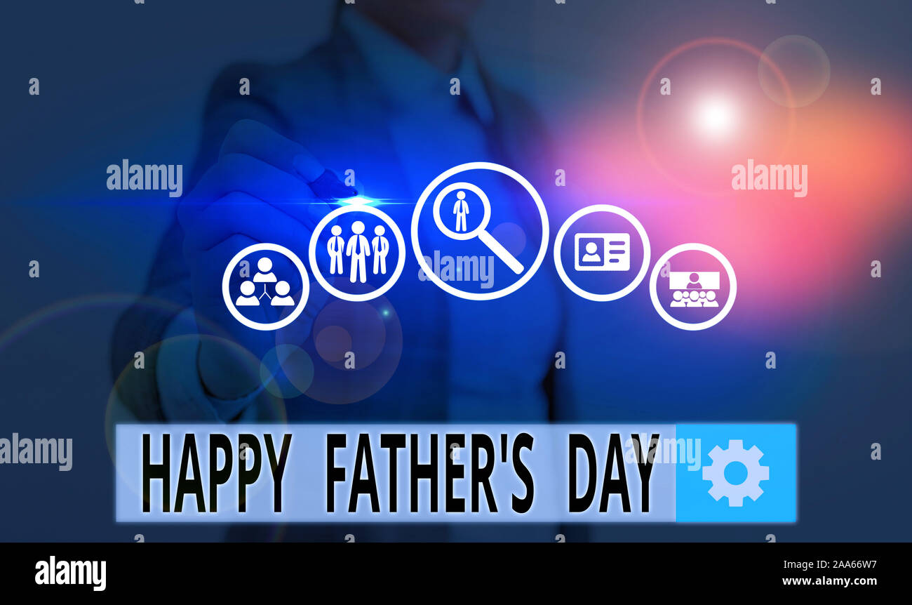 Text sign showing Happy Father S Day. Business photo showcasing time of ...