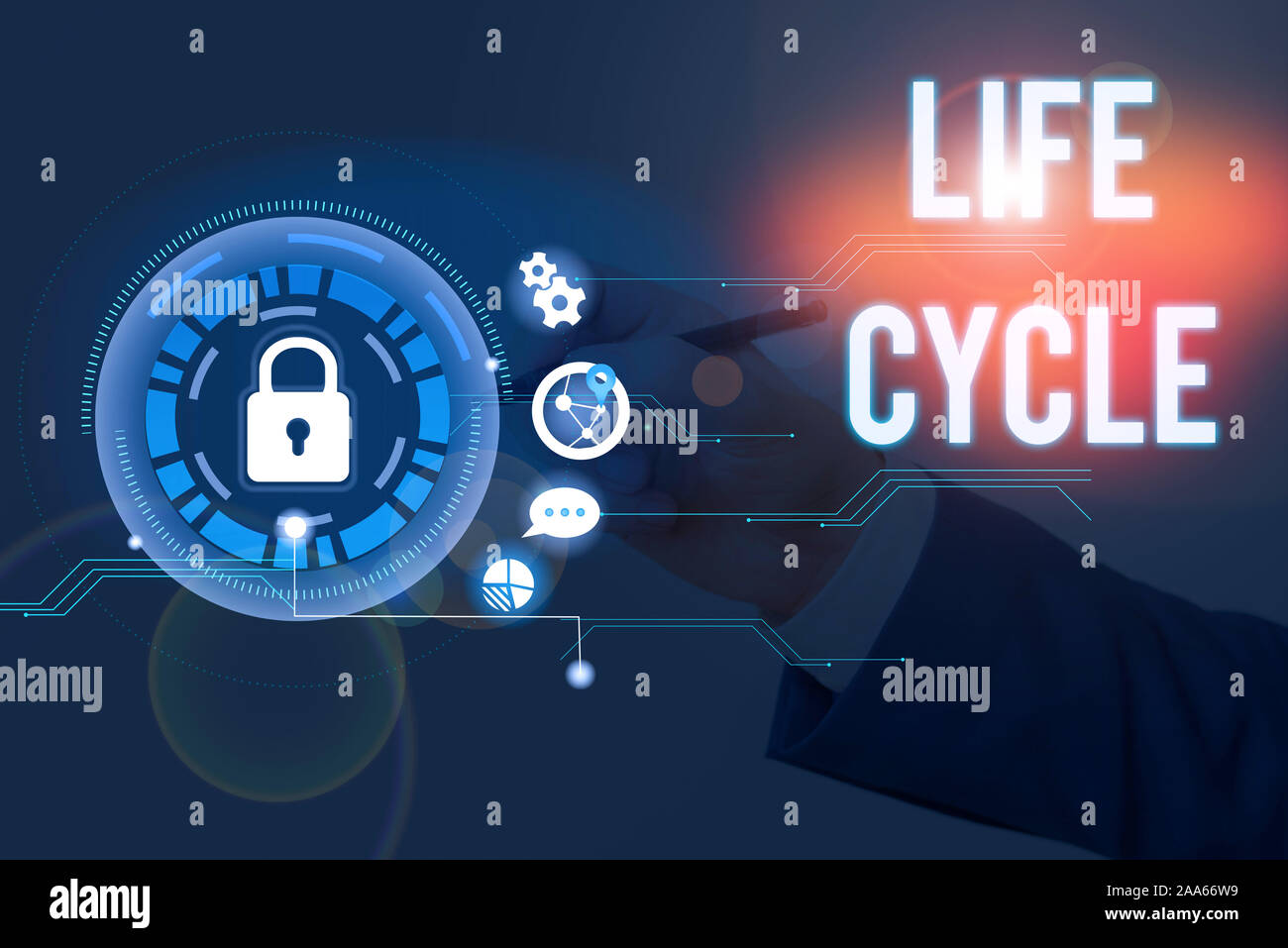 Conceptual hand writing showing Life Cycle. Concept meaning the series ...