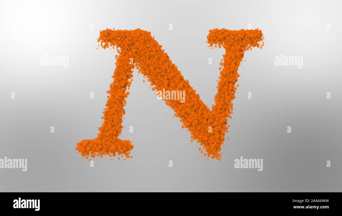 CLoud effect alphabets, letter N Stock Photo - Alamy