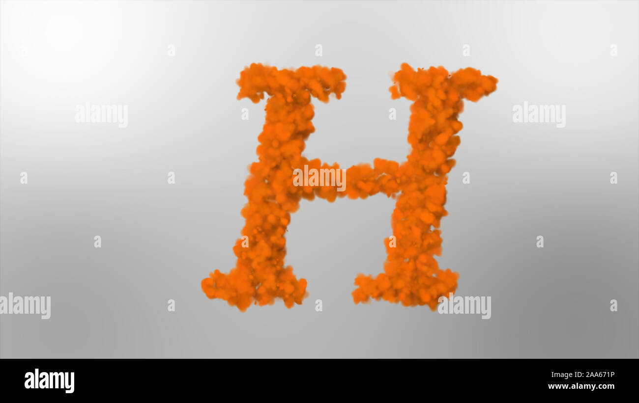 CLoud effect alphabets, letter H Stock Photo - Alamy