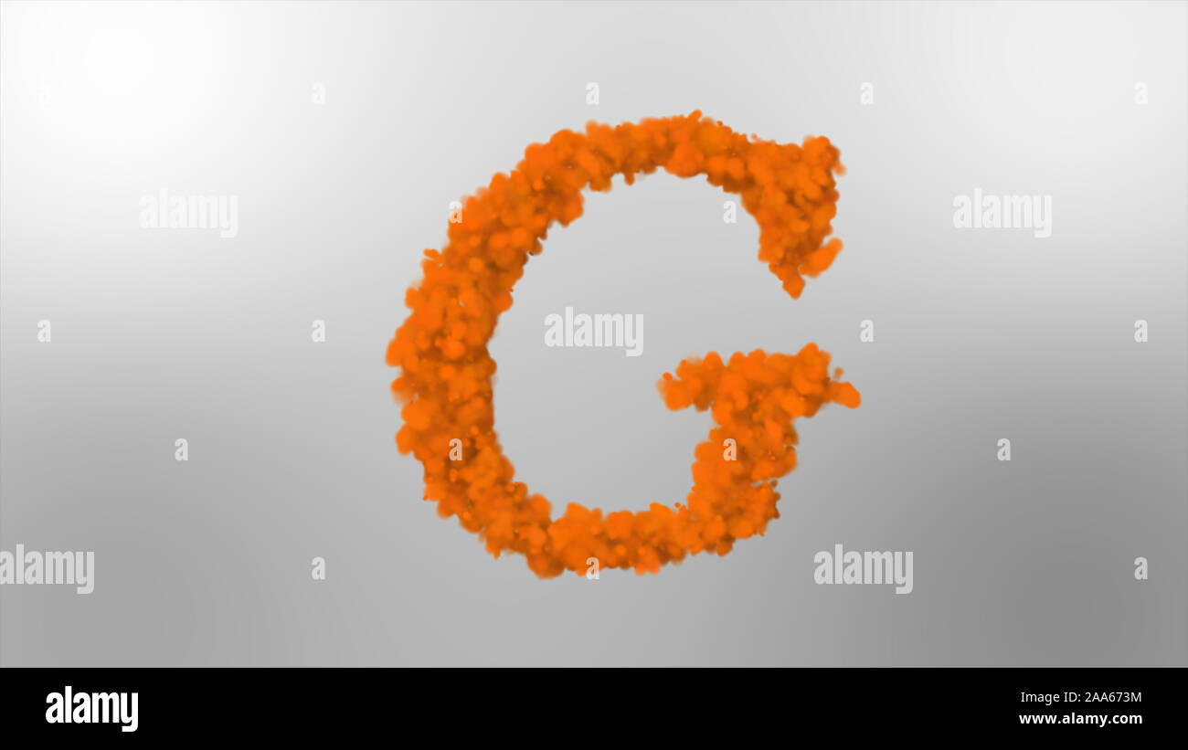 CLoud effect alphabets, letter G Stock Photo - Alamy