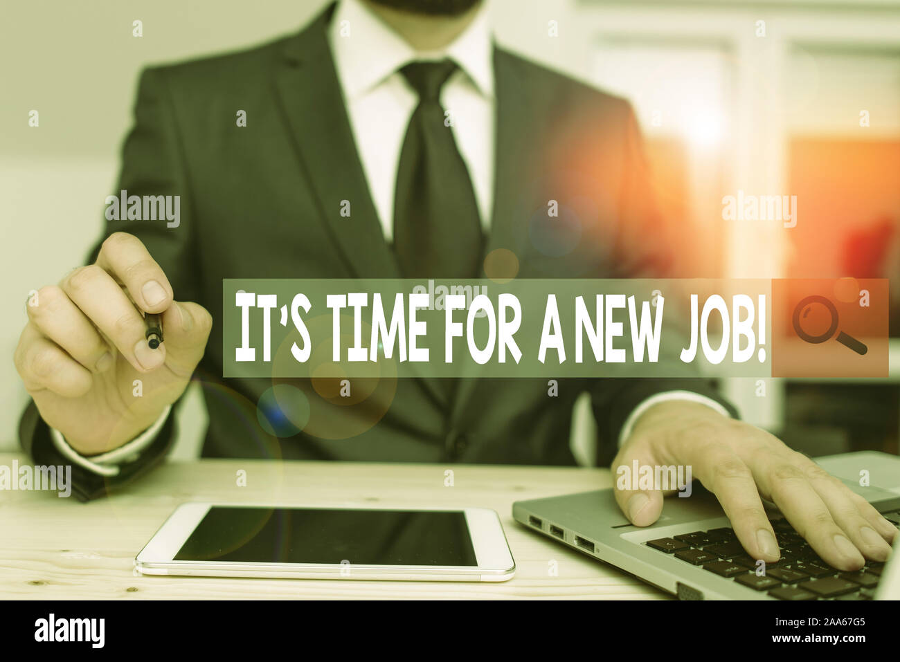 Text sign showing It S Time For A New Job. Business photo text having ...