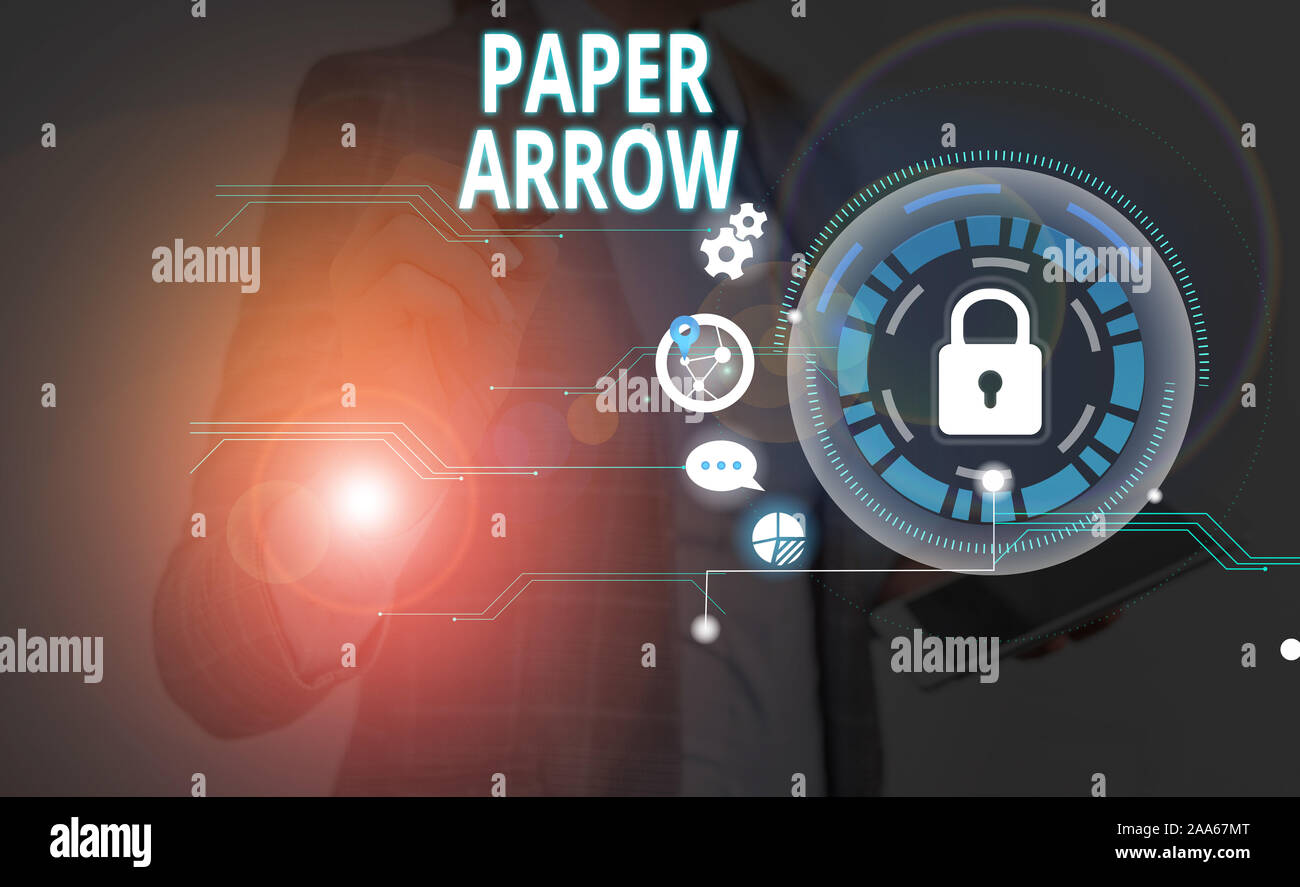 Handwriting text Paper Arrow. Conceptual photo Business infographic use ...