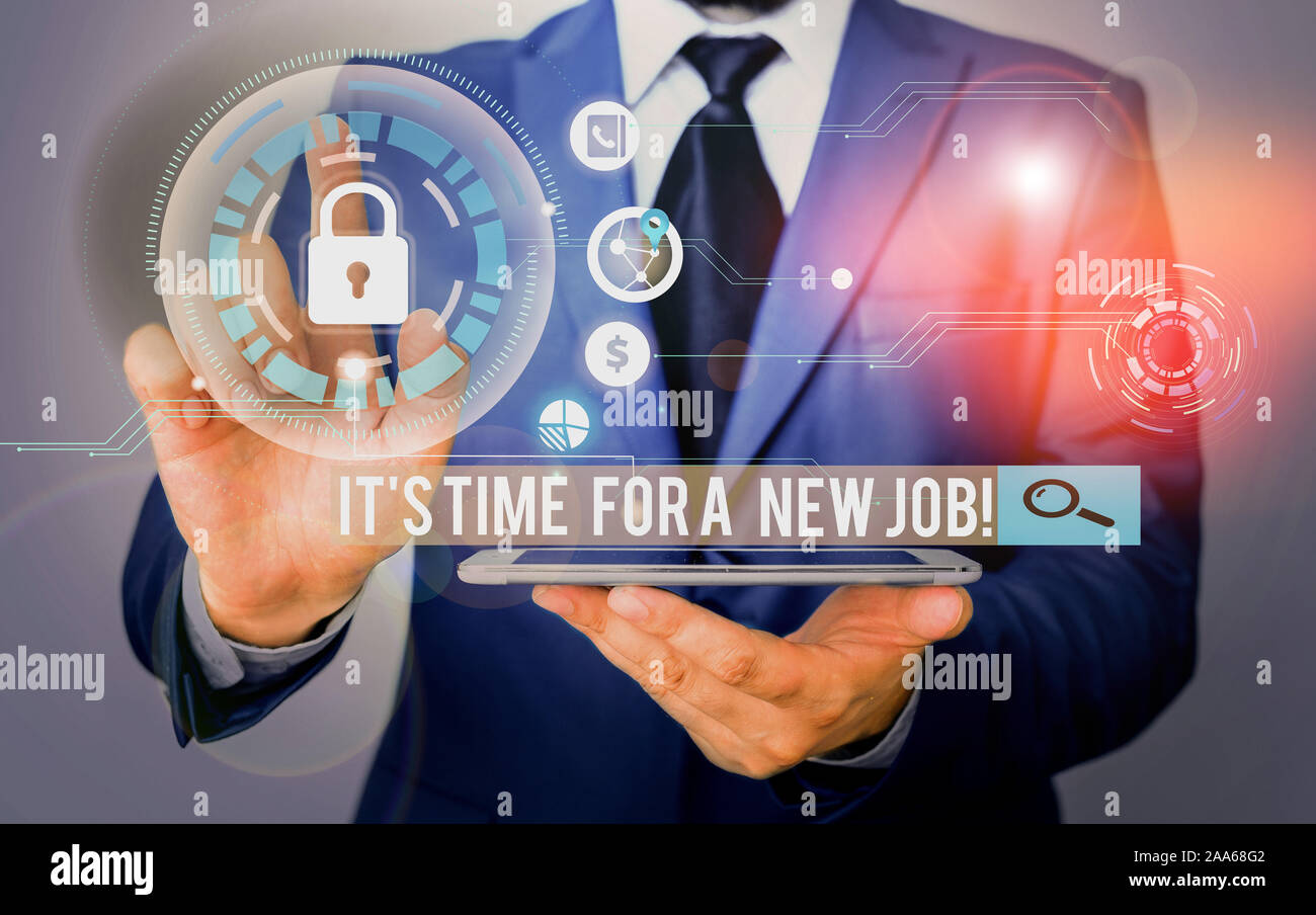 Handwriting text writing It S Time For A New Job. Conceptual photo ...