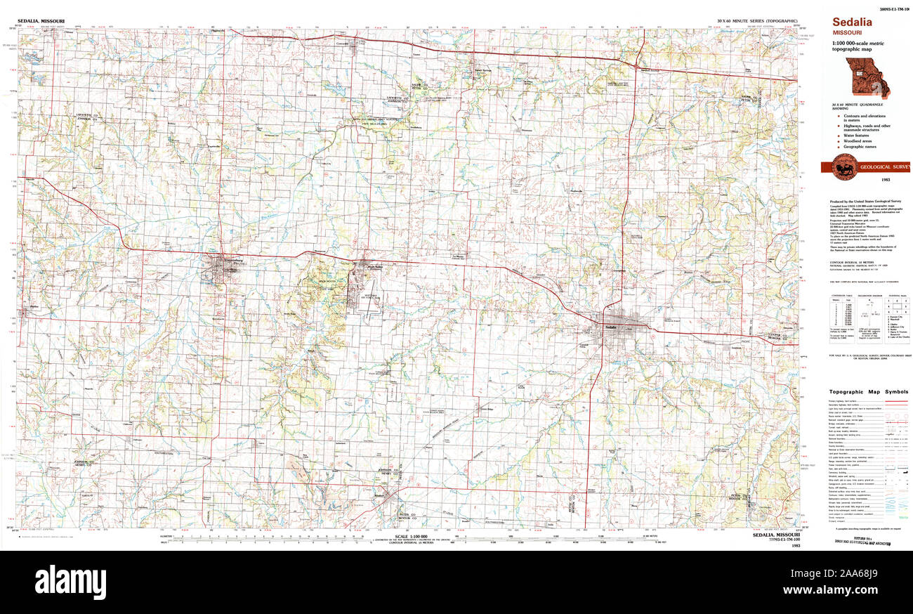 Map of sedalia hi-res stock photography and images - Alamy