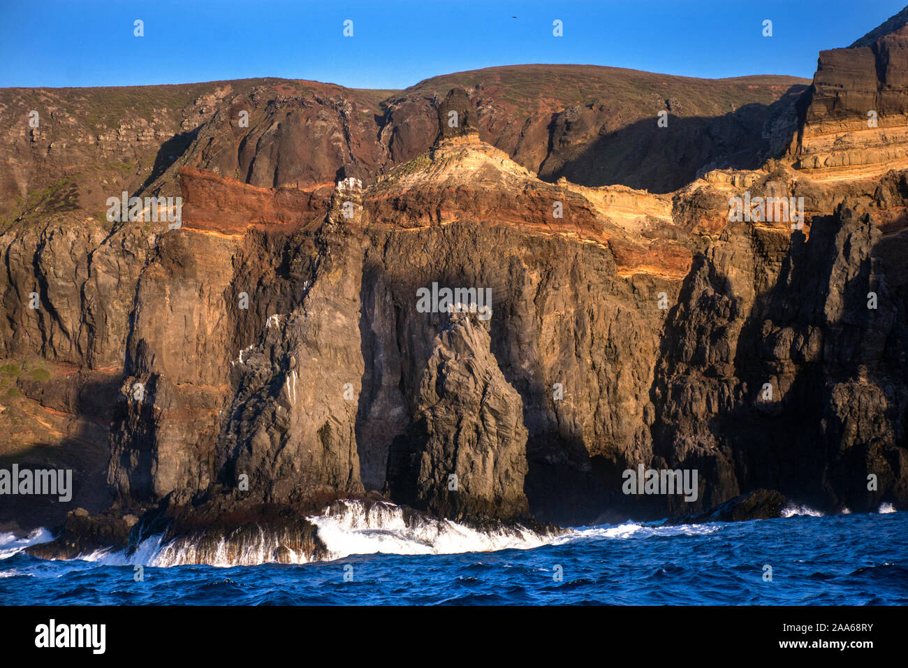 Rocky landscape of Clarion Island on the Revillagigedo archipelago ...